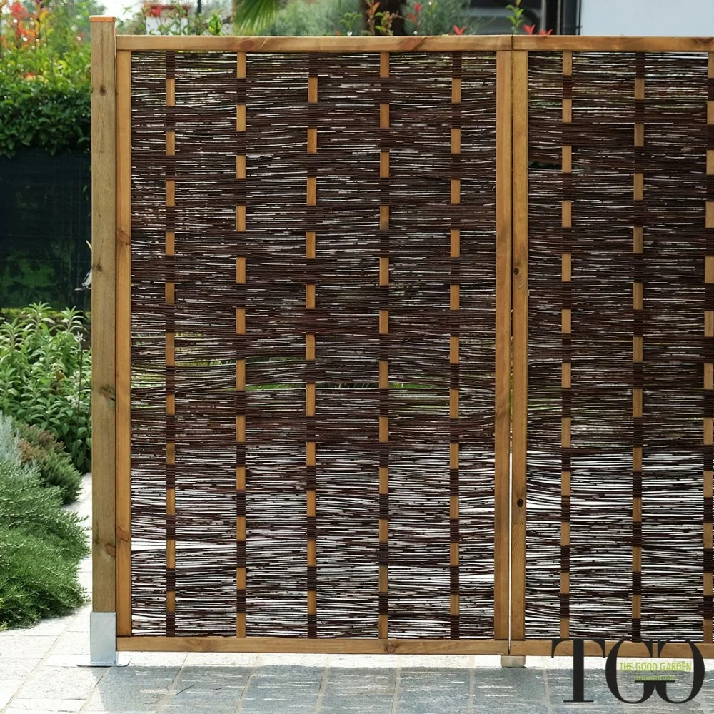 Gitter und Paneele - Sichtschutz aus Weidenholzpaneel „Sally“ mit Kork...